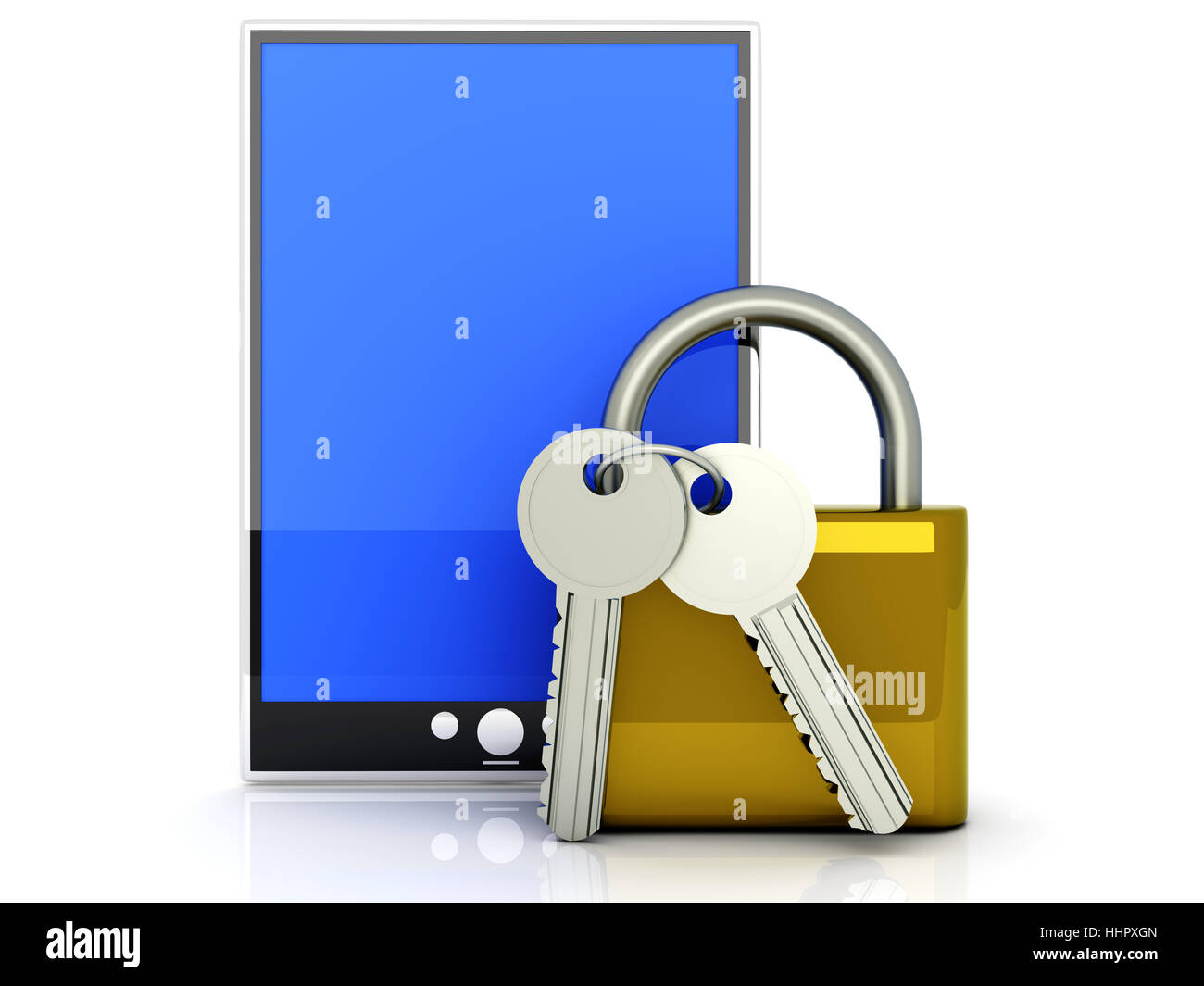 lock, telephone, phone, PC, computers, computer, isolated, model ...