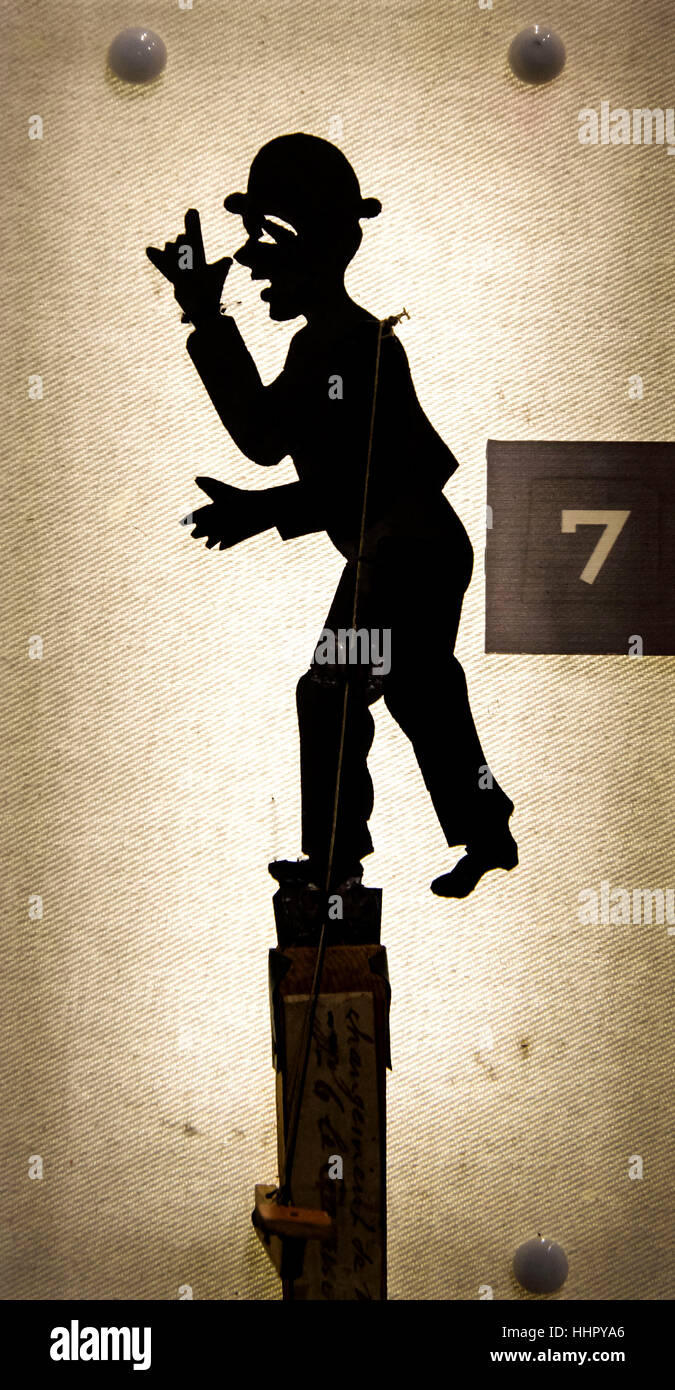 Atlanta, USA. 19th Jan, 2017. A French shadow puppet is seen on display ...