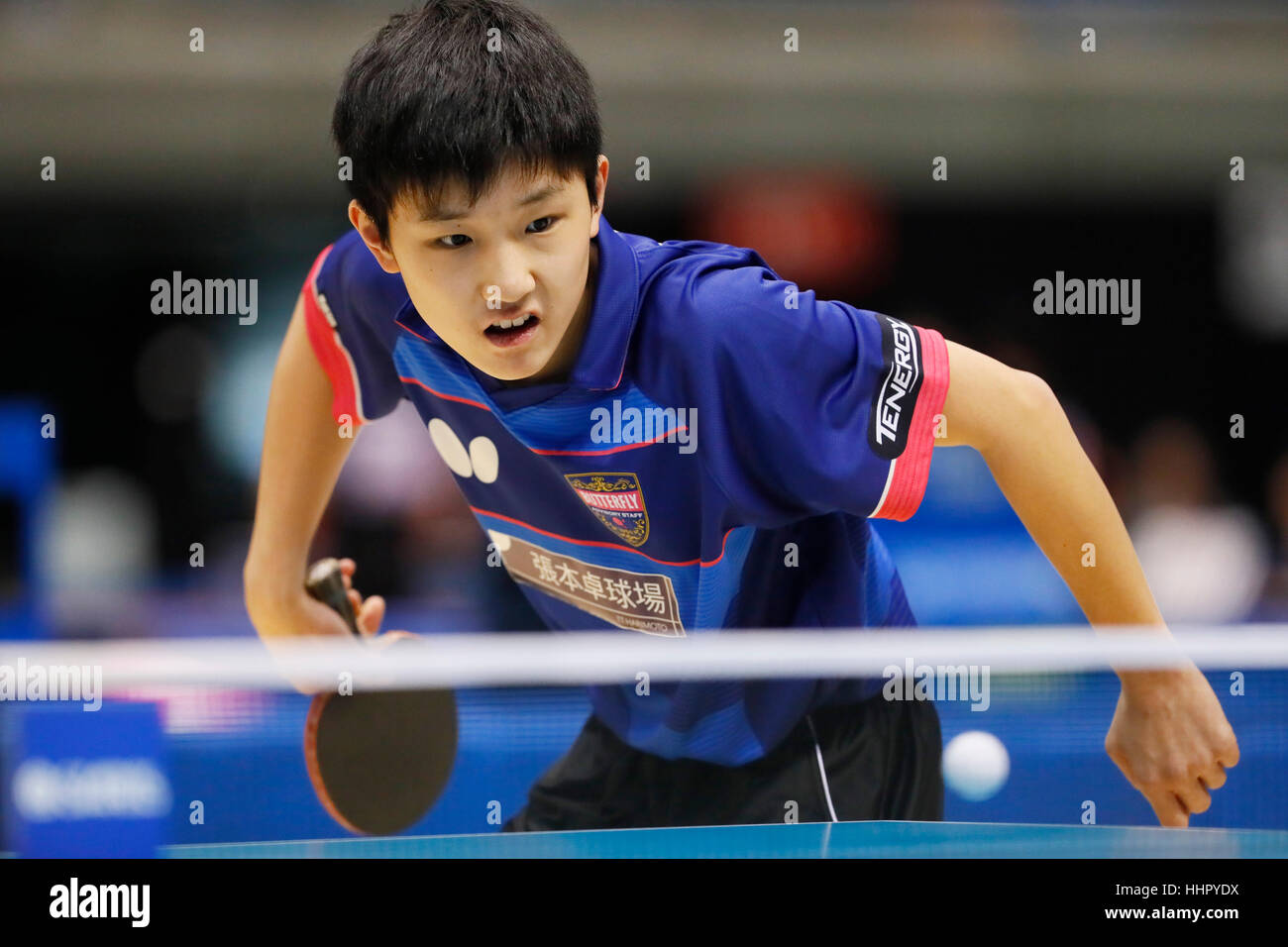 Tomokazu Harimoto seen at the All Japan Table Tennis Championships Men ...