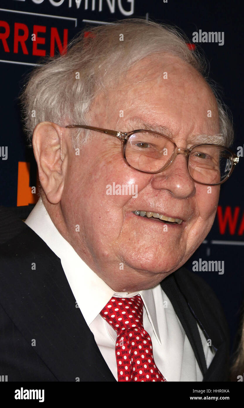 New York, USA. 19th Jan, 2017. Businessman Warren Buffett attends the ...