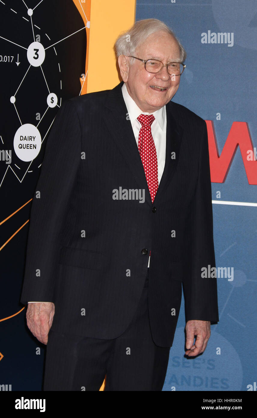New York, USA. 19th Jan, 2017. Businessman Warren Buffett attends the ...