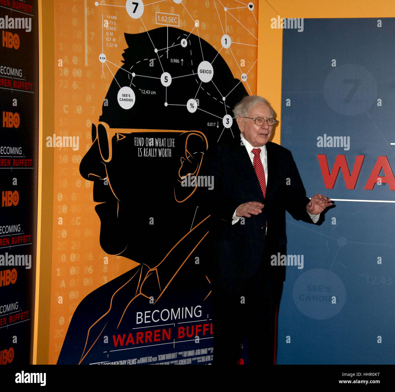 New York, USA. 19th Jan, 2017. Businessman Warren Buffett attends the ...