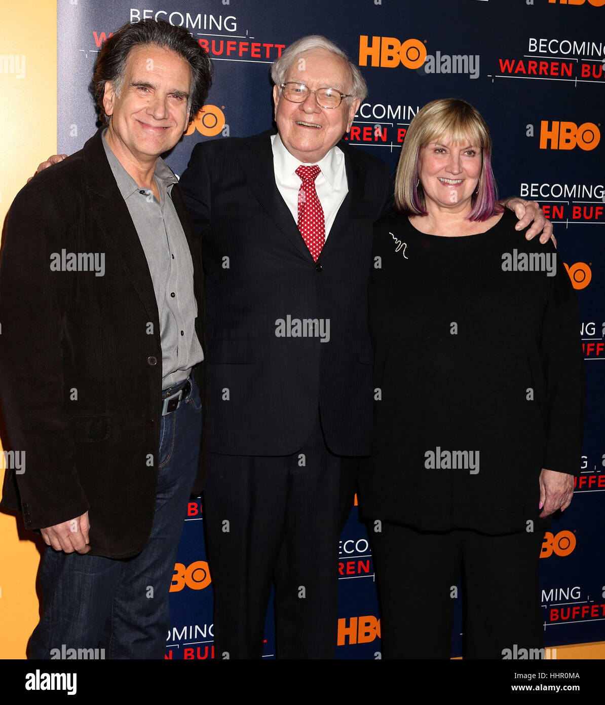 New York, USA. 19th Jan, 2017. Businessman Warren Buffett with his ...