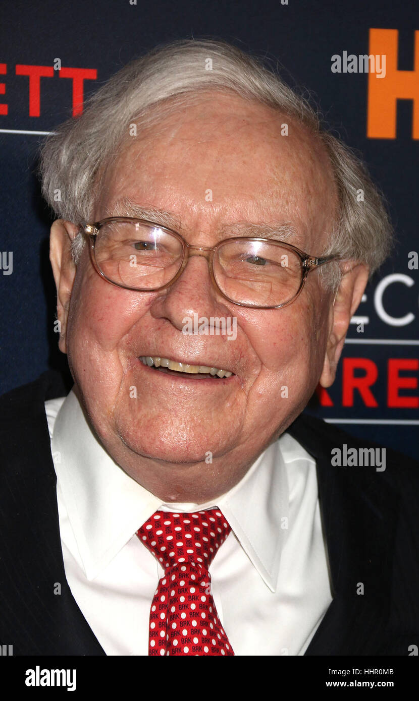 New York, USA. 19th Jan, 2017. Businessman Warren Buffett attends the ...