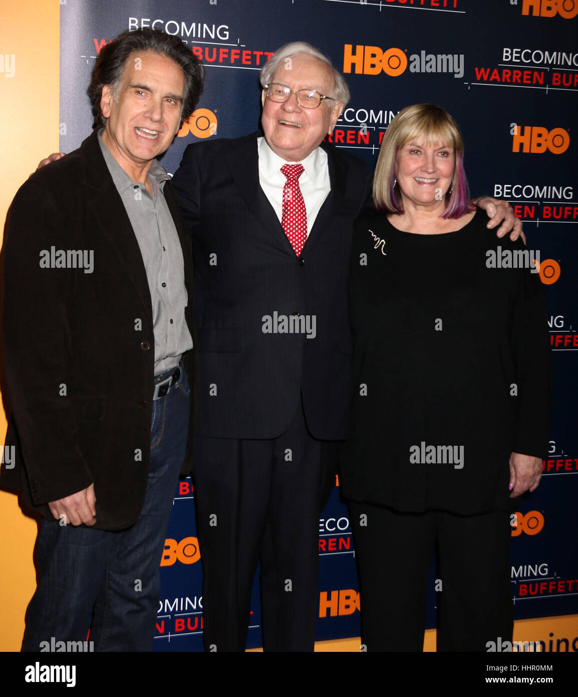 New York, USA. 19th Jan, 2017. Businessman Warren Buffett with his ...