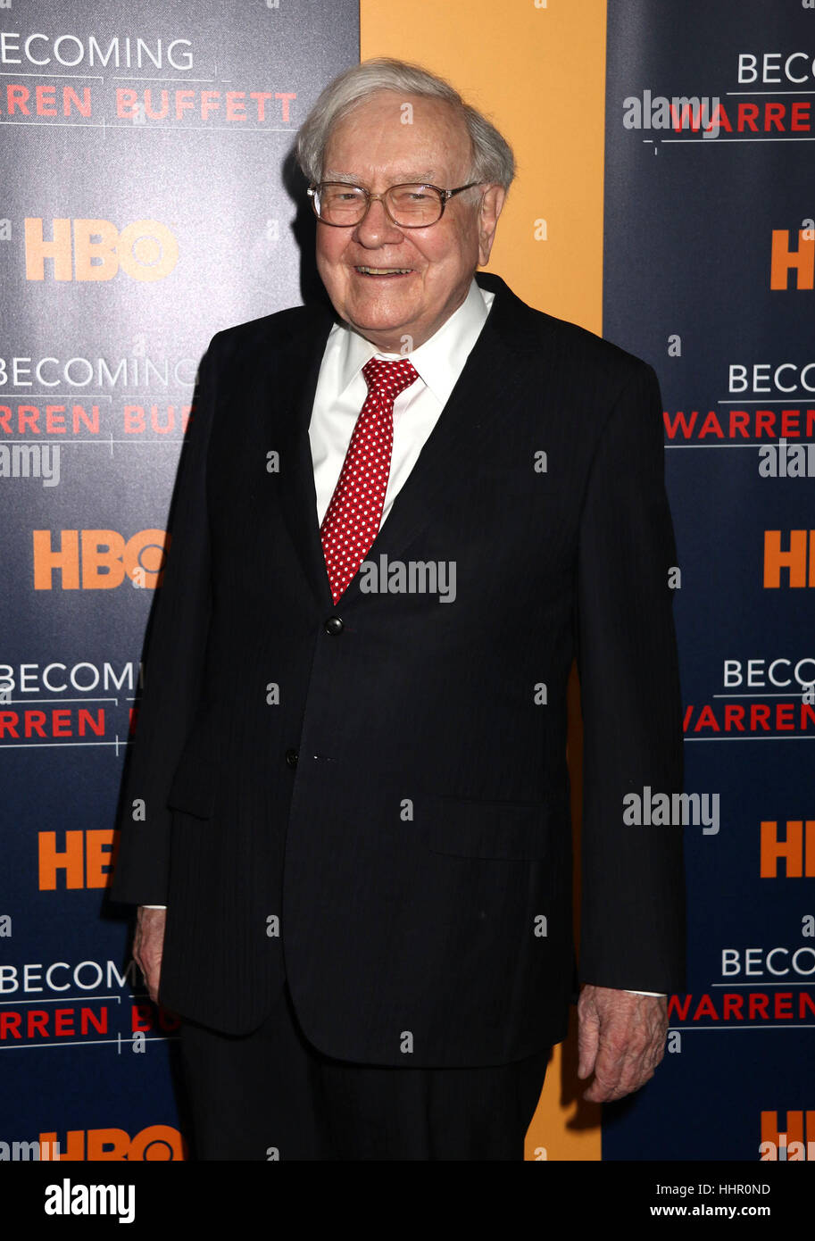 New York, USA. 19th Jan, 2017. Businessman Warren Buffett attends the ...