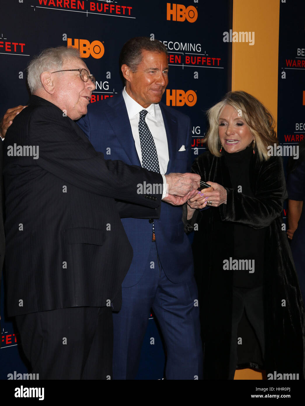 New York, USA. 19th Jan, 2017. Businessman Warren Buffett, CEO of HBO ...