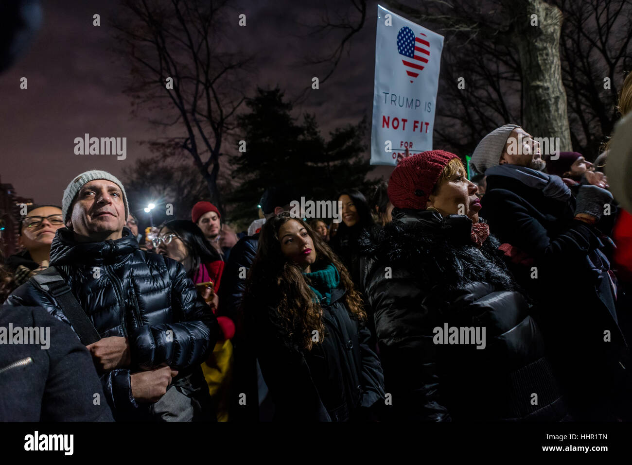 New York, USA. 19th January 2017. On the eve of the presidential ...