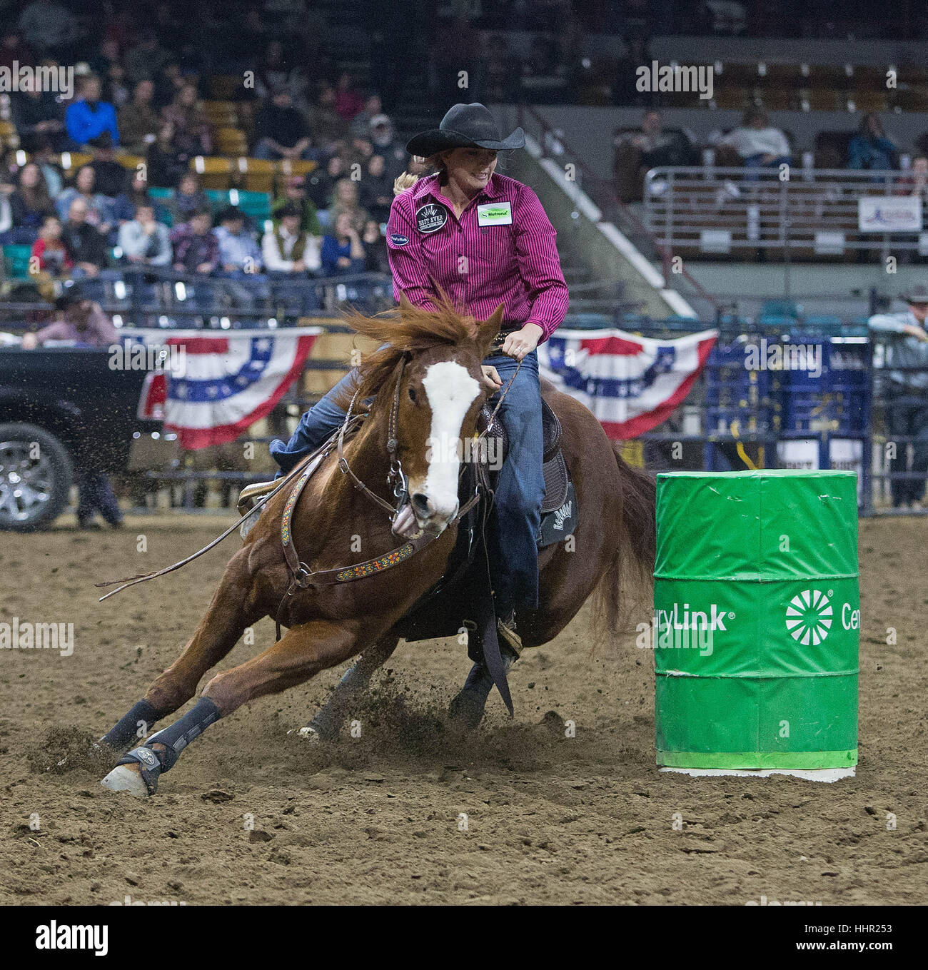Denver, Colorado, USA. 19th Jan, 2017. Barrel Racer KATIE PASCOE of CA ...