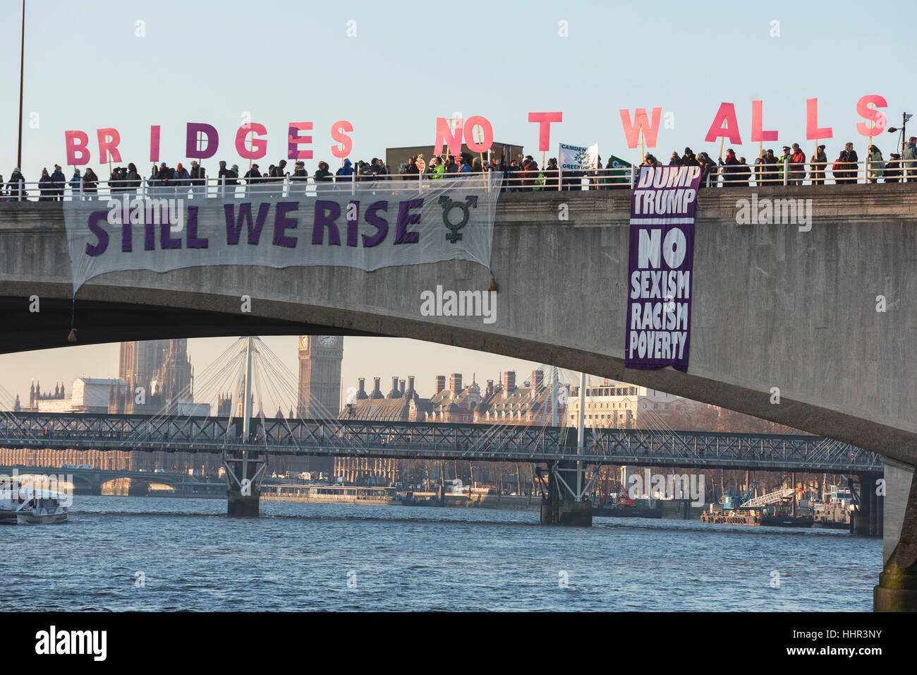 Protest banner waterloo bridge hi-res stock photography and images - Alamy