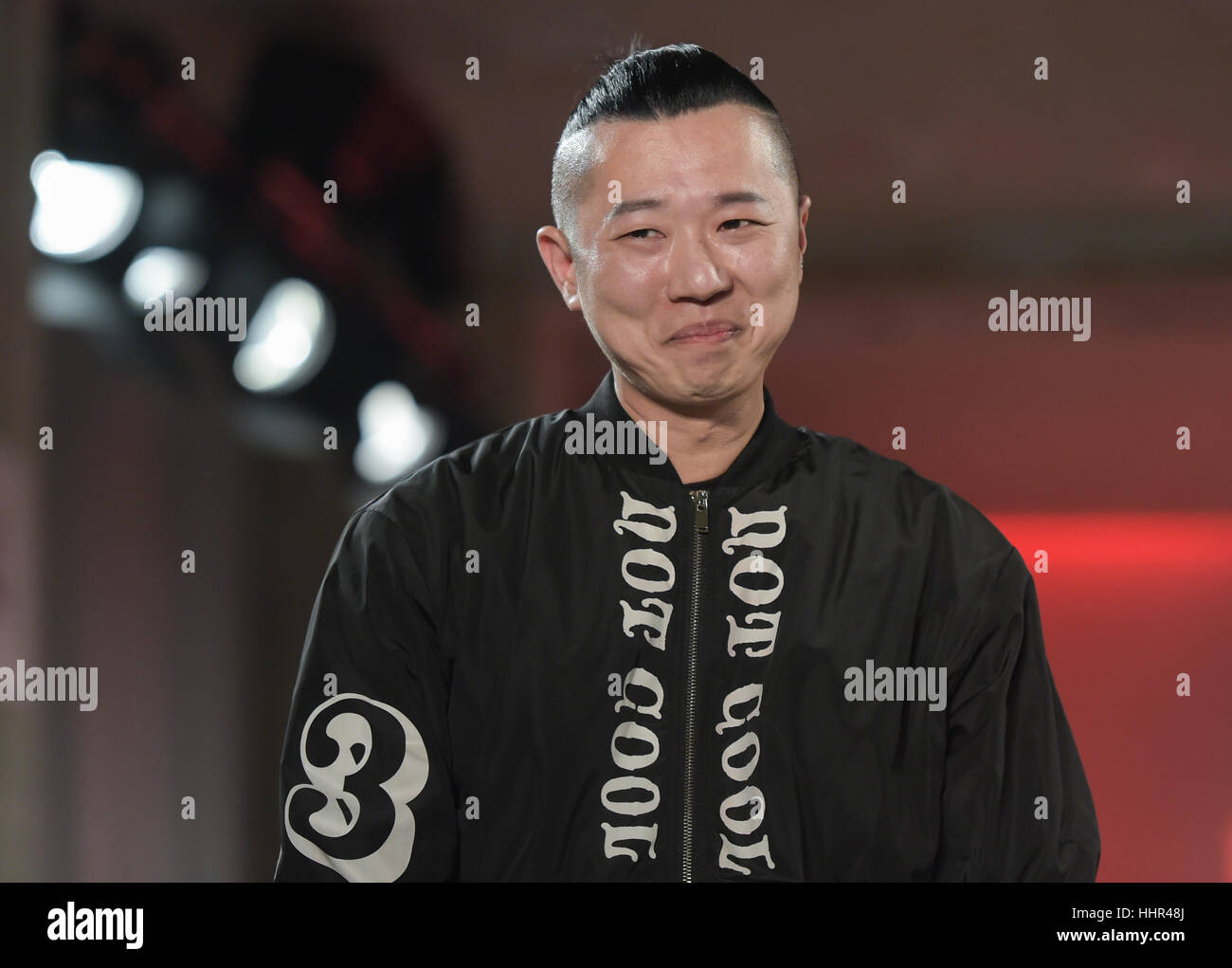 Berlin, Germany. 20th Jan, 2017. Creative Director Andrew Loh after the ...