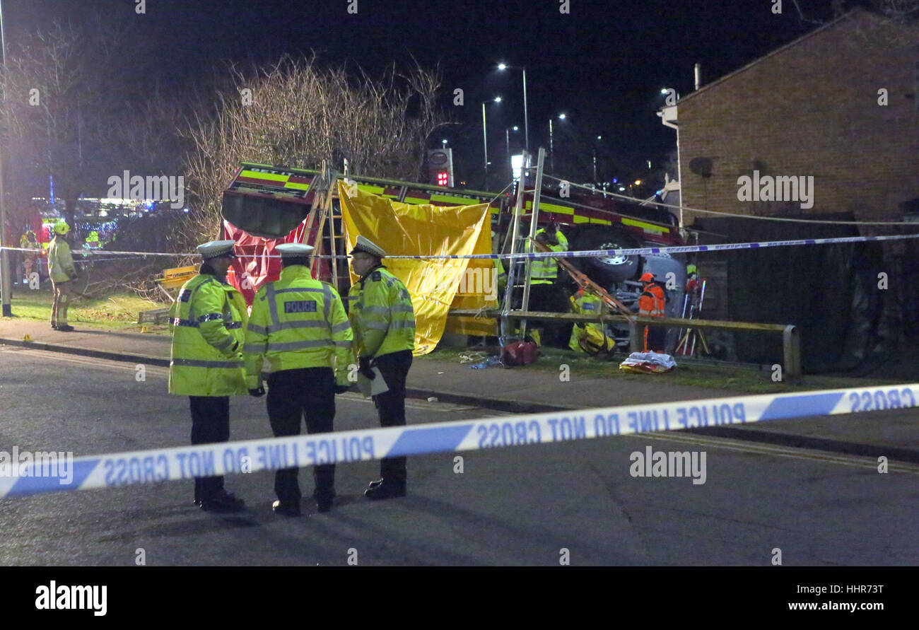Royston, Hertfordshire, UK. 19th Jan, 2017. A pedestrian has suffered ...