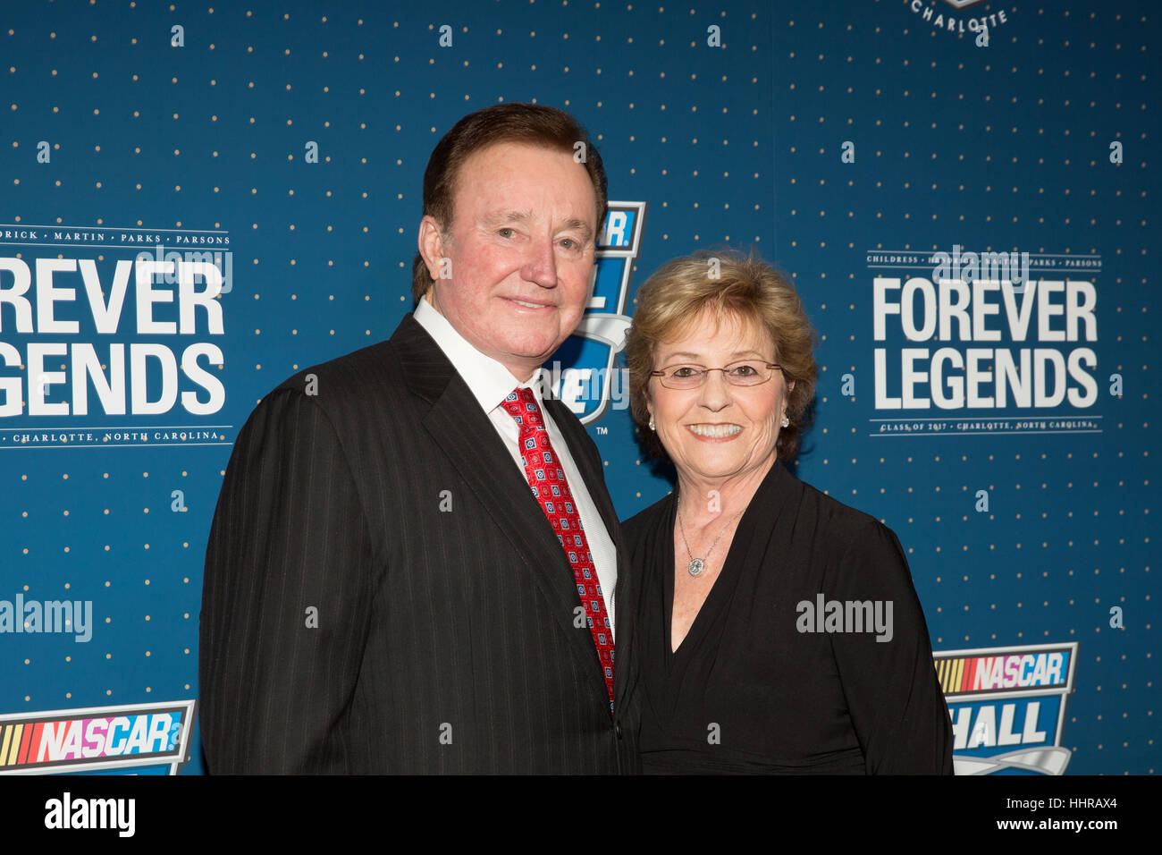 Charlotte, USA. 20th Jan, 2017. Richard Childress and his wife Judy on ...