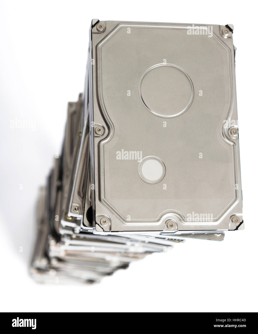 high stack of used harddrives Stock Photo - Alamy