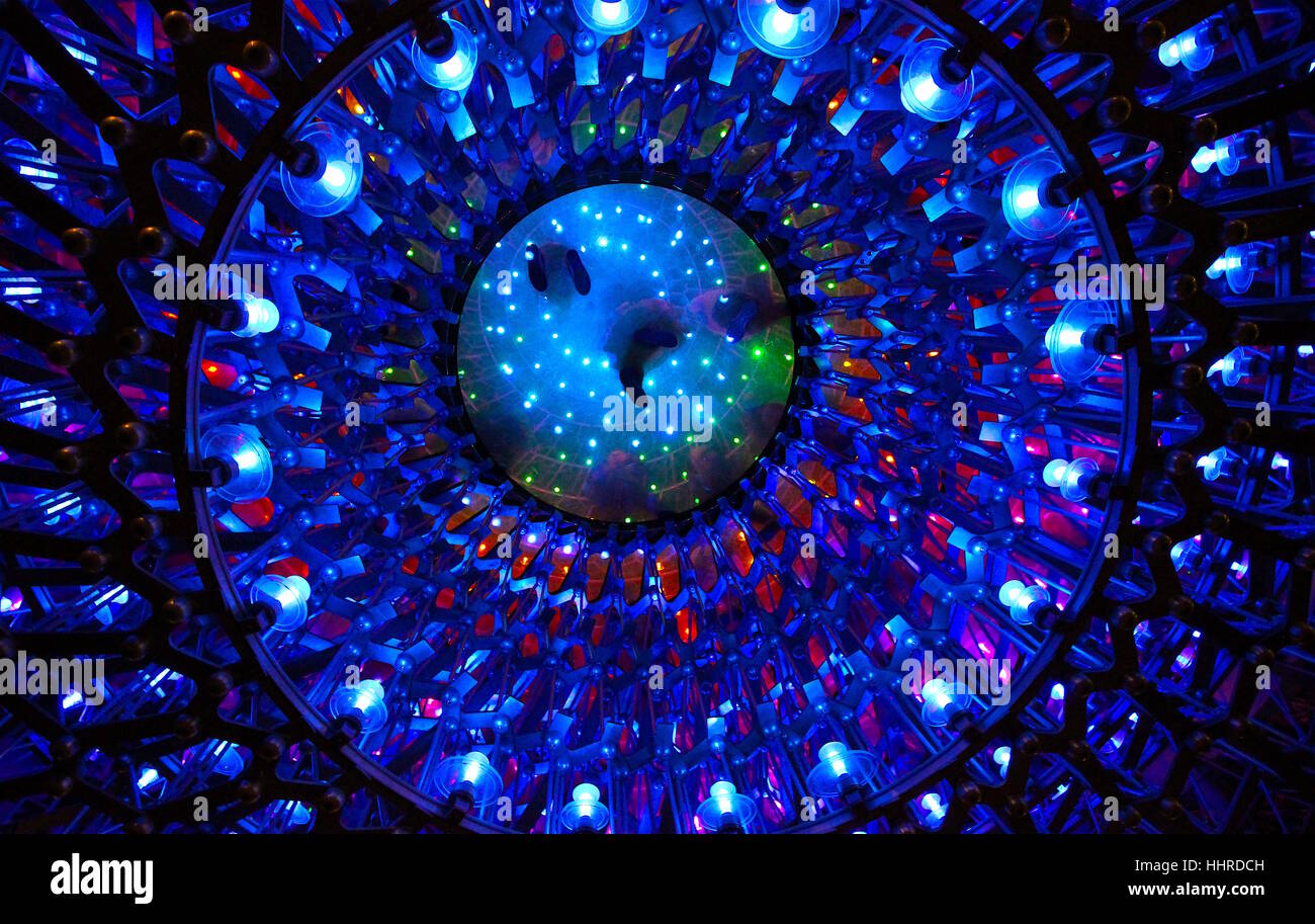 Giant hive at Kew Gardens, London, night time public access, September ...