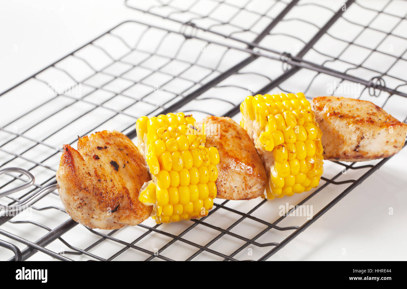 food, aliment, closeup, wire, grill, barbecue, barbeque, chicken ...