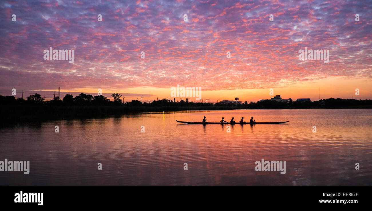 boat in sunset Stock Photo - Alamy
