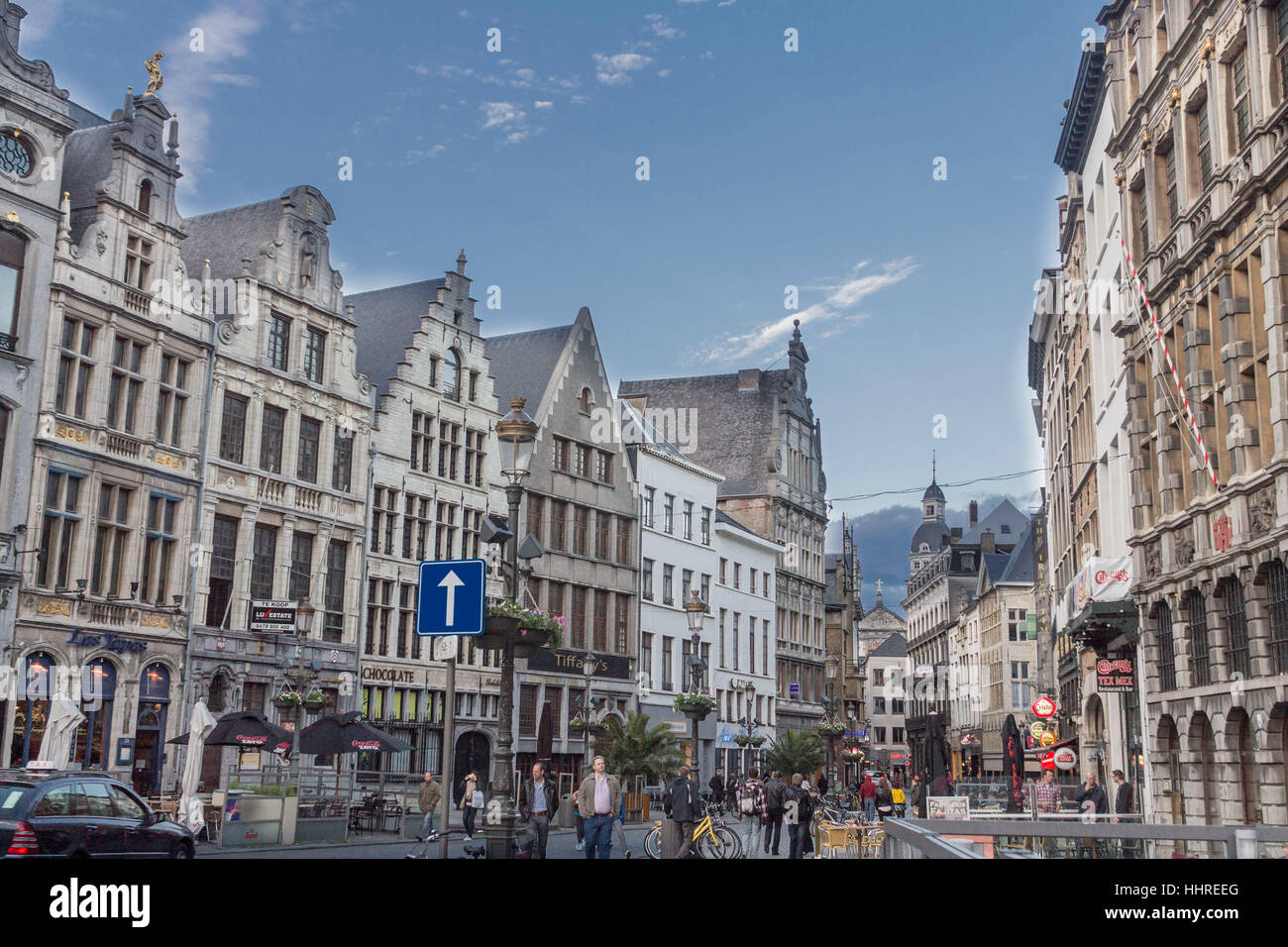 Historical Buildings Facade in Antwerp, Belgium Stock Photo - Alamy
