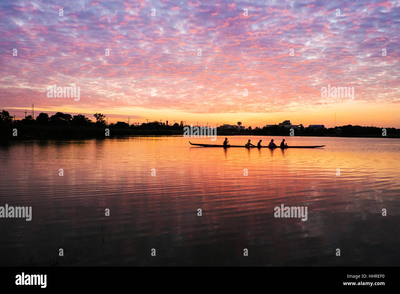 boat in sunset Stock Photo - Alamy