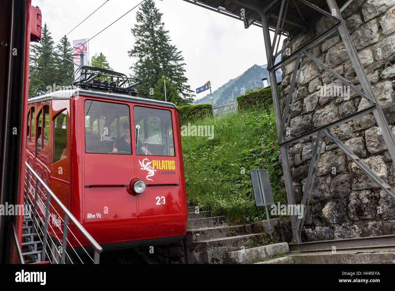 Pilatus, Funicular Lucerne, Switzerland Stock Photo - Alamy
