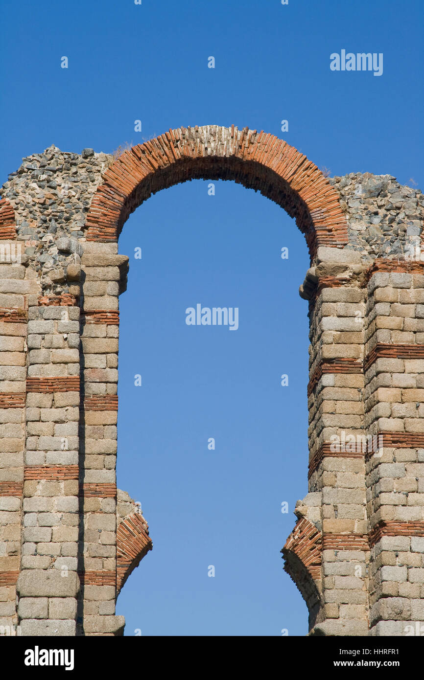 blue, stone, traffic, transportation, rock, wall, roman, aqueduct ...