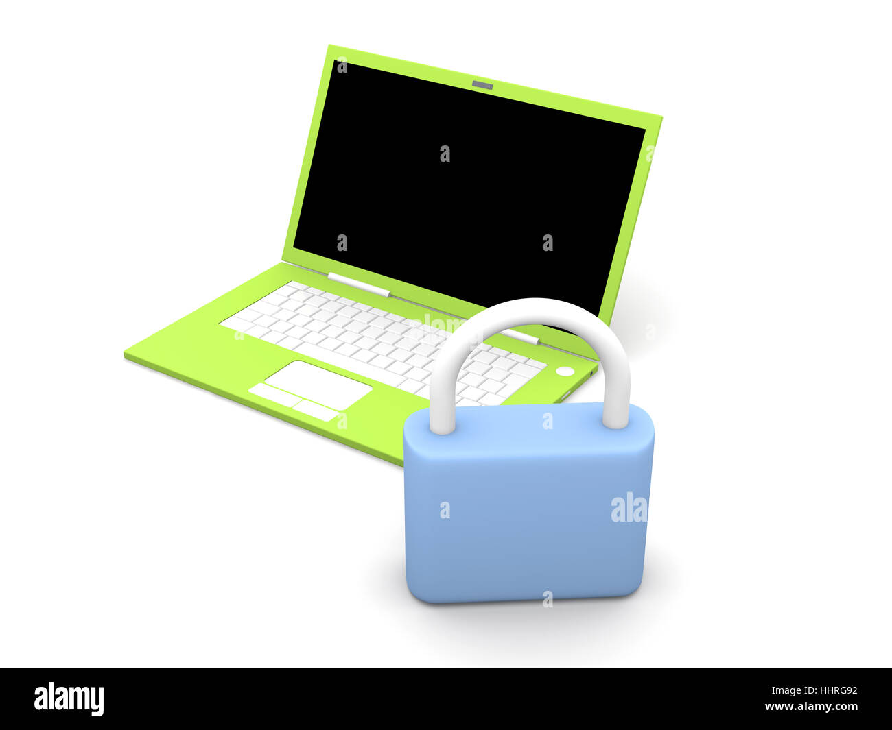 lock, laptop, notebook, computers, computer, keyboard, PC, isolated ...