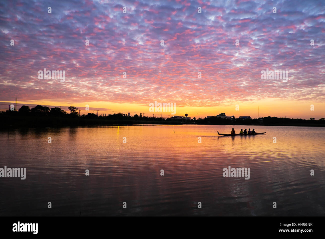 boat in sunset Stock Photo - Alamy
