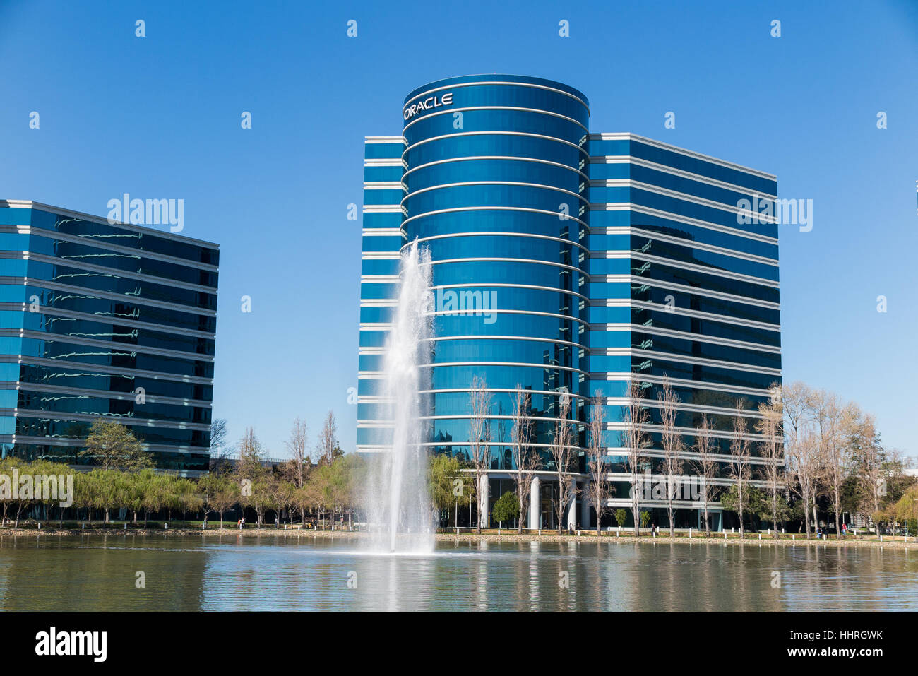 Oracle Corporation headquarters / buildings with a Oracle Team USA ...