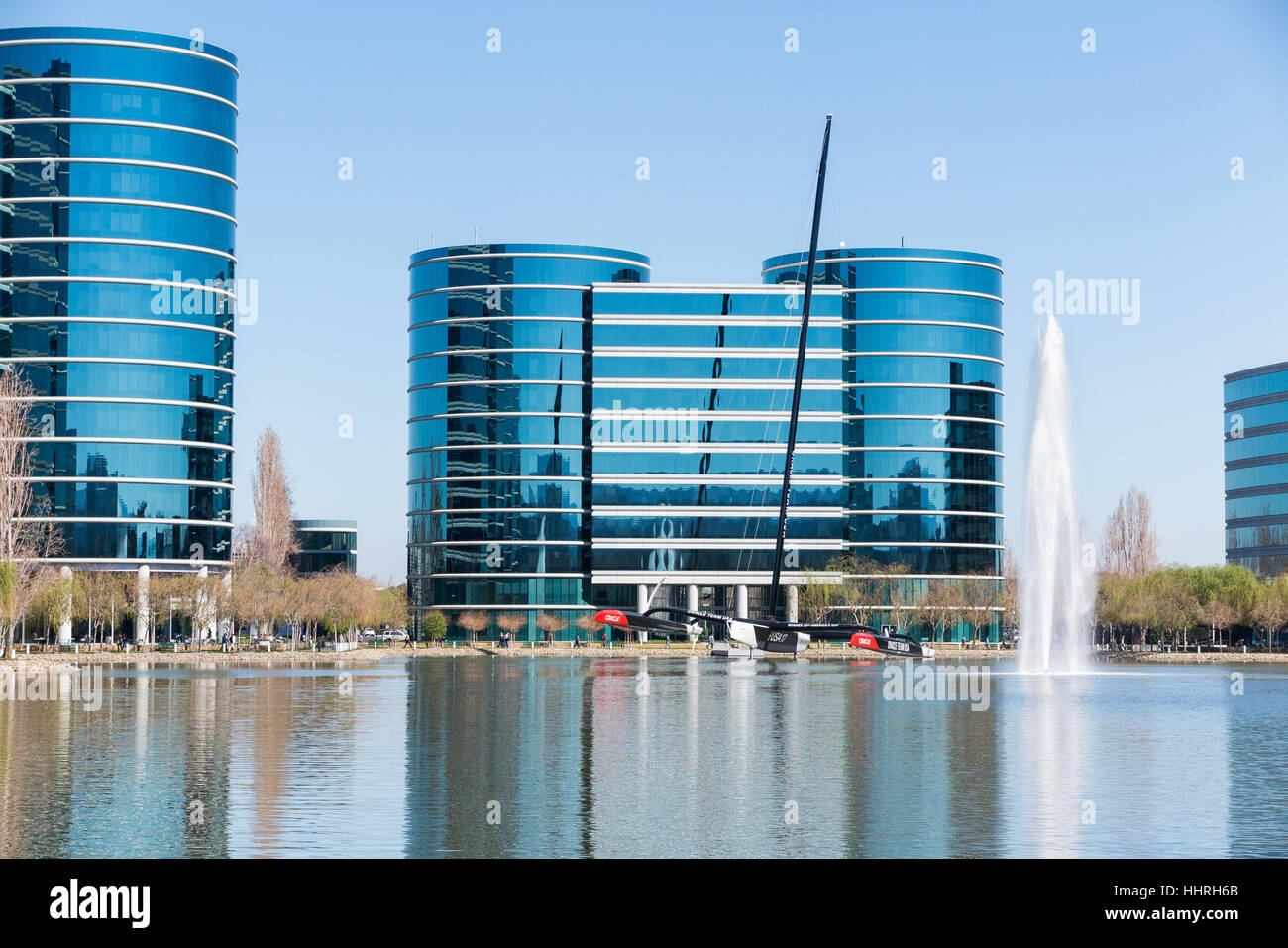 Oracle Corporation headquarters / buildings with a Oracle Team USA ...