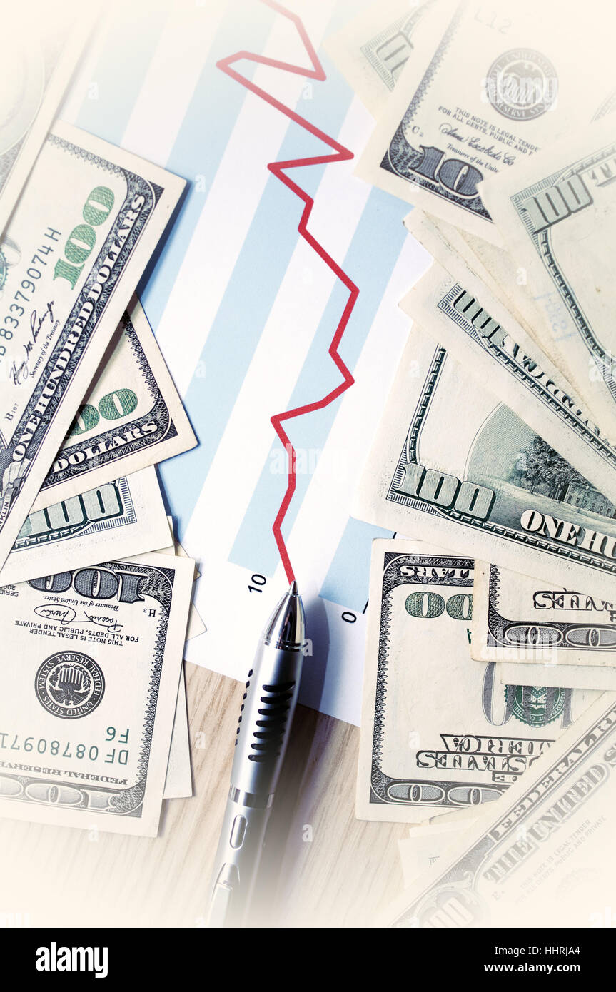 finance, graph, money, economy, dollar, dollars, desk, macro, close-up ...