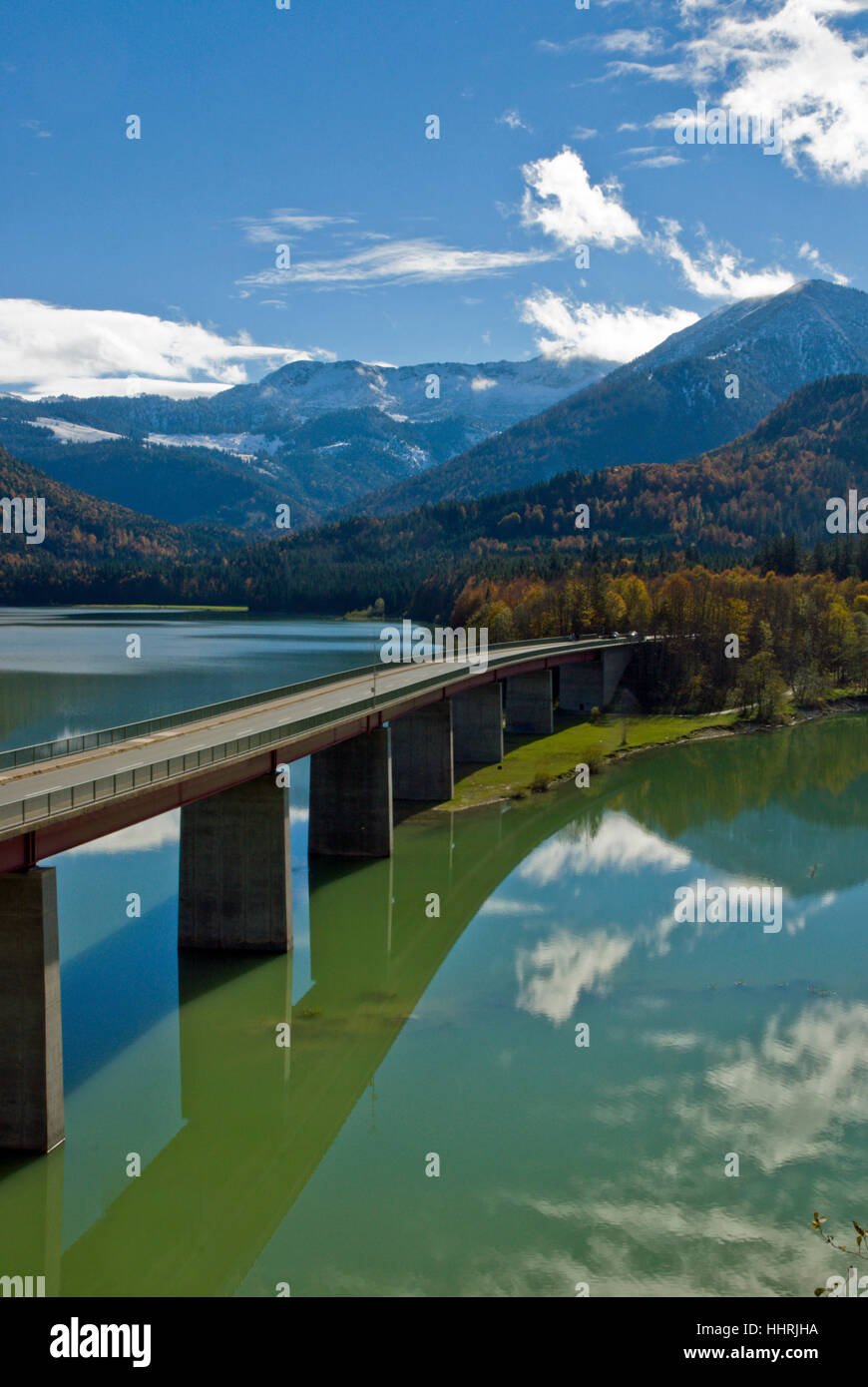 bridge, artificial lake, waterpower, fresh water, lake, inland water ...