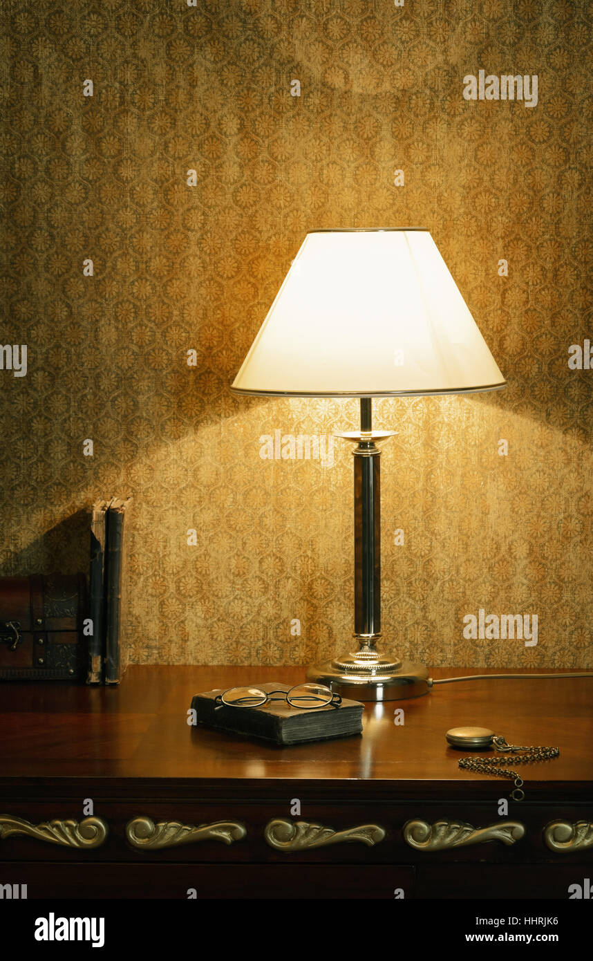 still life, book, light, table, still life, desk, object, antique ...
