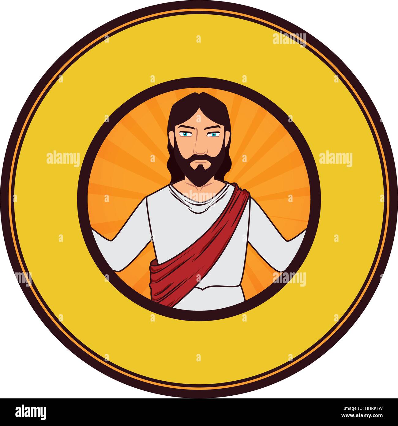 jesuschrist character religious icon vector illustration design Stock ...