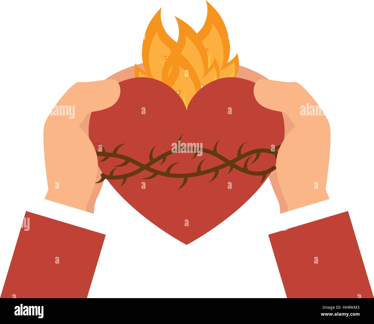 sacred Heart of Jesus vector illustration design Stock Vector Image ...