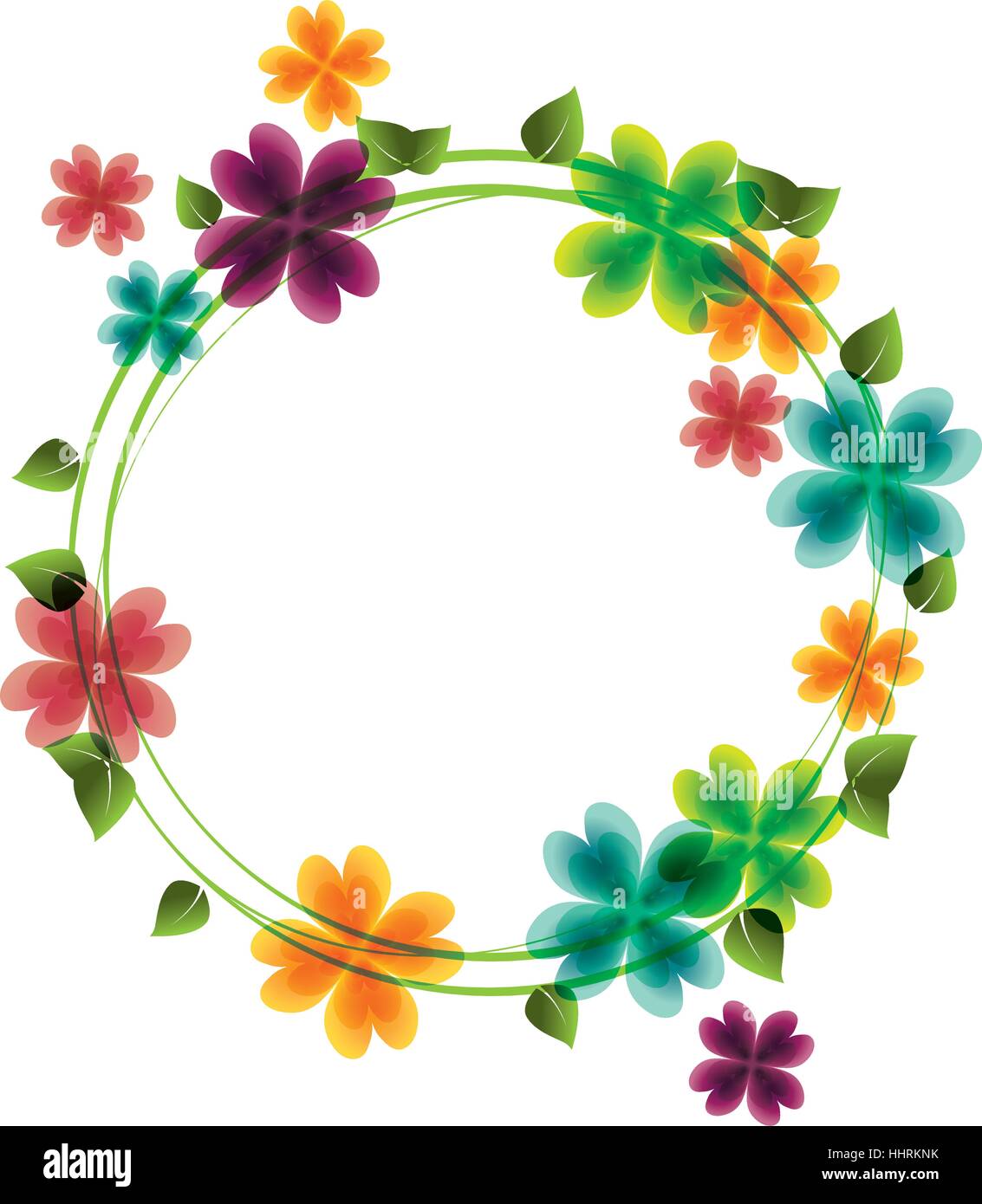 floral cute frame decorative vector illustration design Stock Vector ...