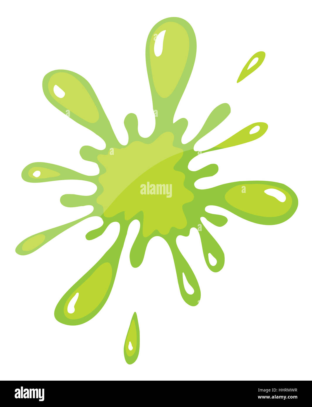 illustration of a green color splash on a white background Stock Photo ...