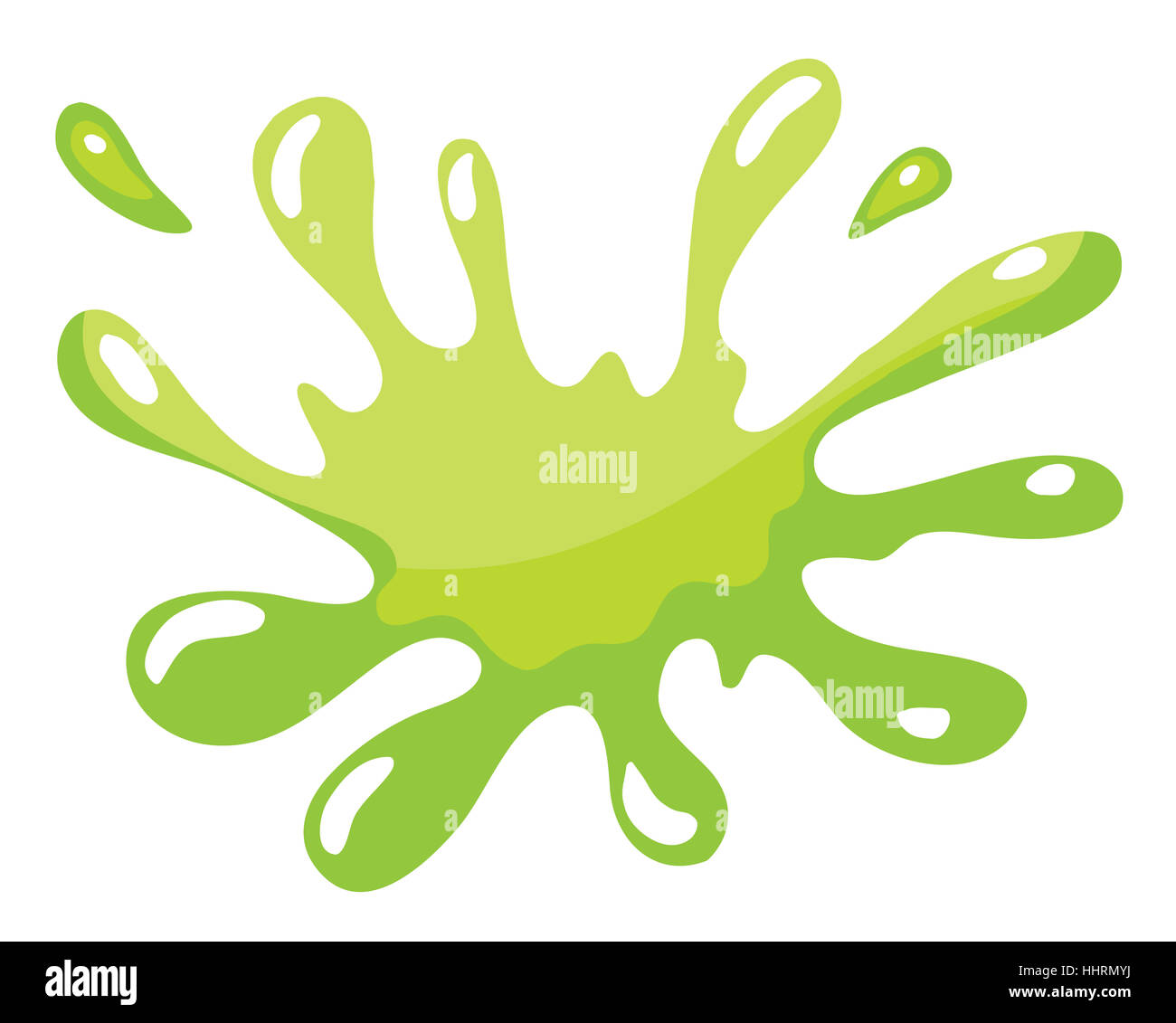 illustration of a green color splash on a white background Stock Photo ...