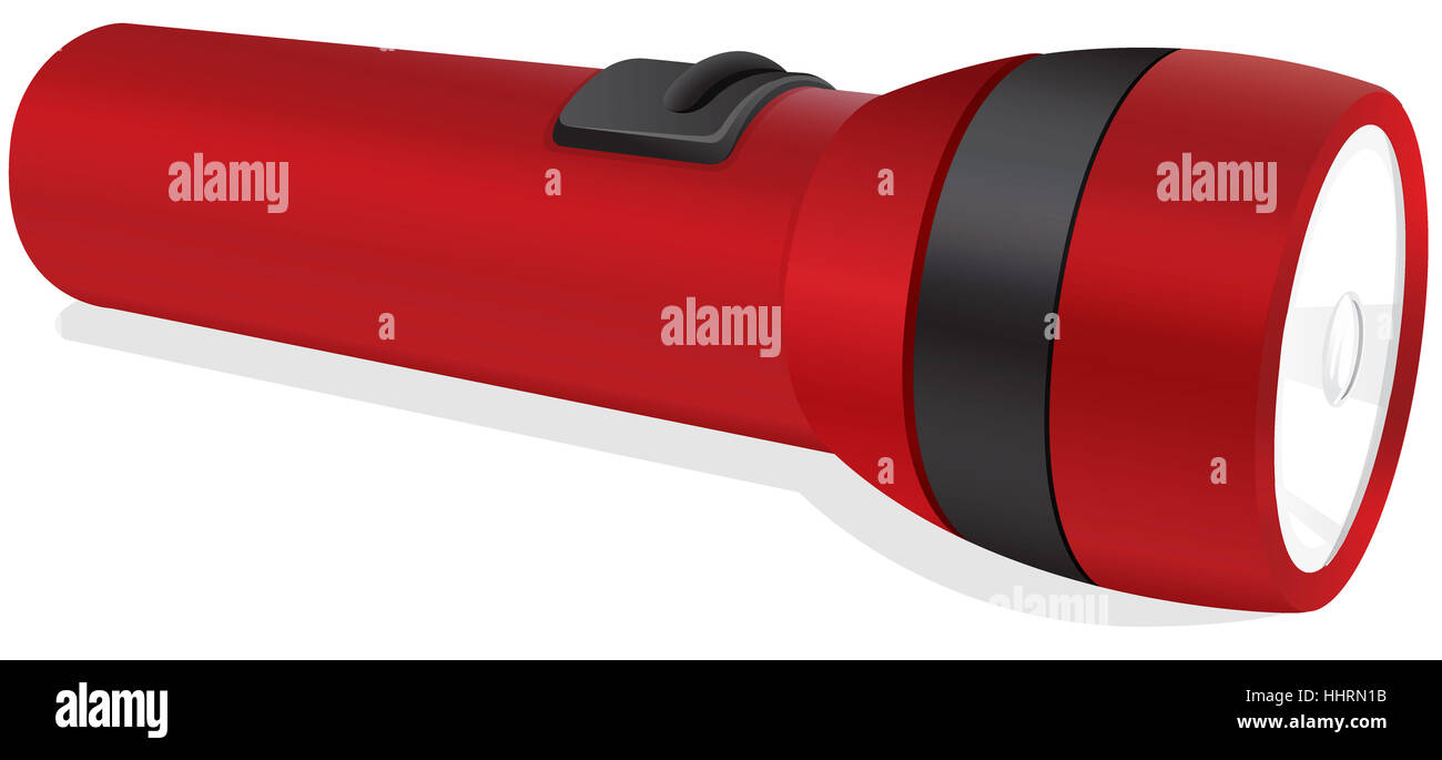 illustration of a red torch on a white background Stock Photo - Alamy