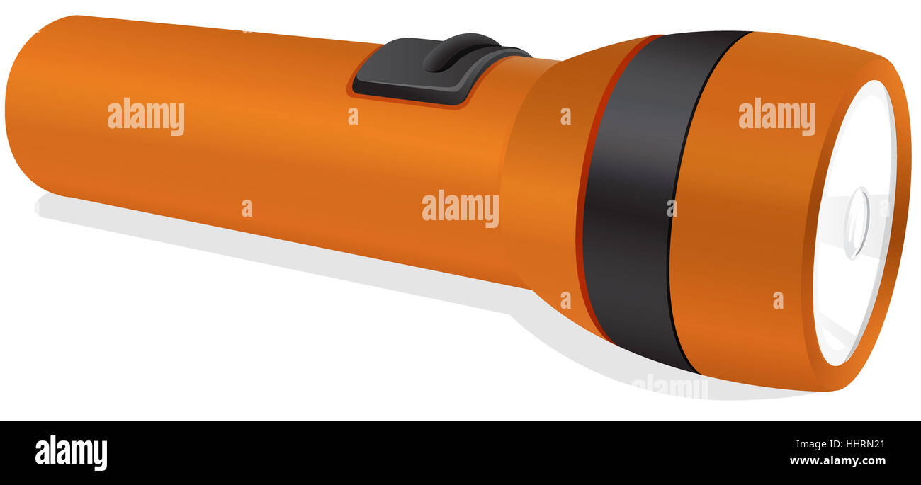 illustration of an orange torch on a white background Stock Photo - Alamy