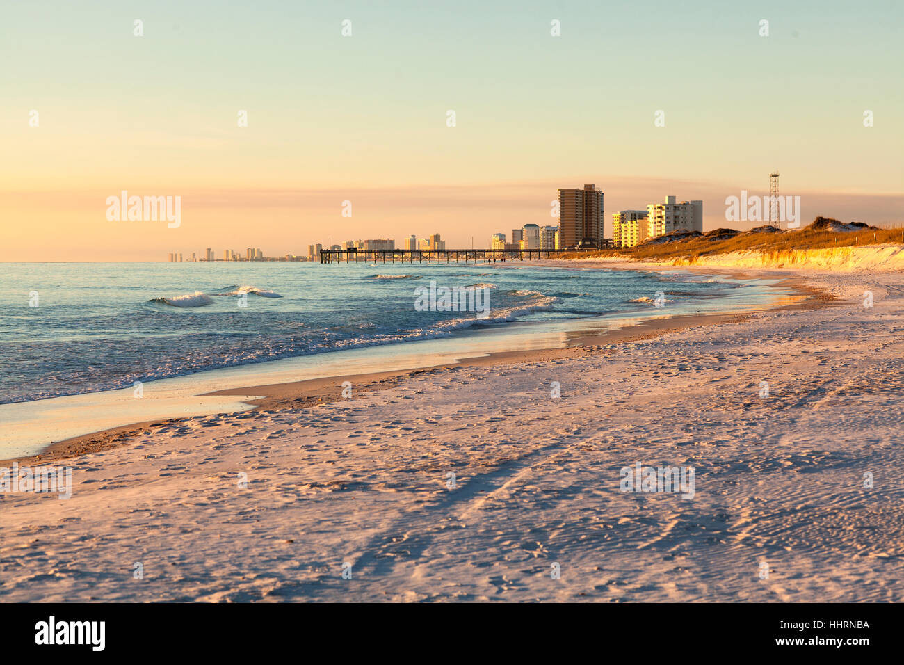 A beautiful sunset over Panama City Beach, Florida Stock Photo - Alamy