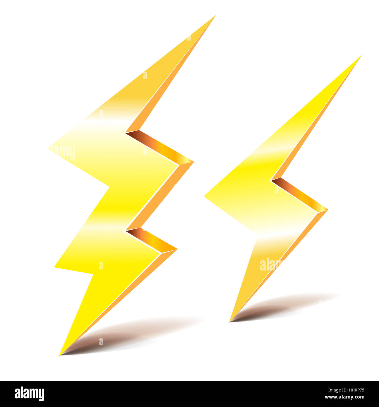 Lightning bolt icon on yellow hi-res stock photography and images - Alamy