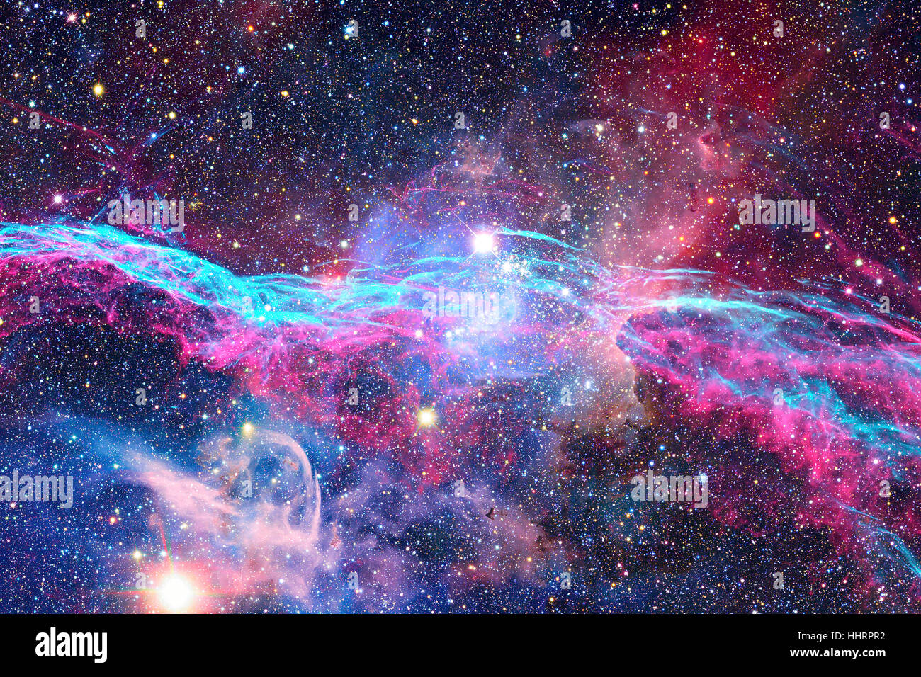 Nebula and stars in outer space. Elements of this image furnished by ...