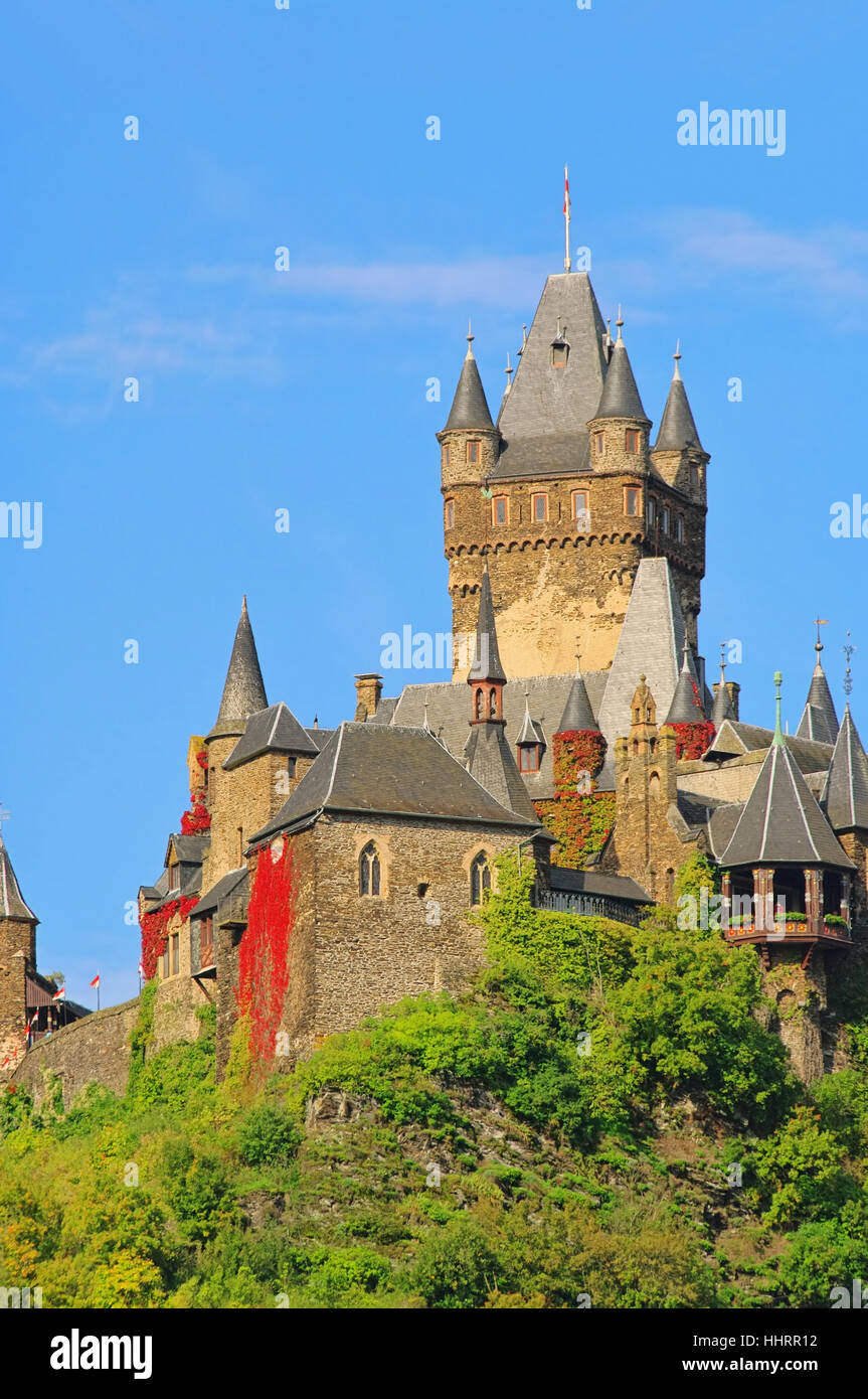 mosel, germany, german federal republic, rhineland, chateau, castle ...