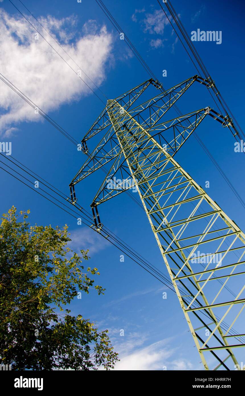 tree, energy, power, electricity, electric power, mast, renewable ...