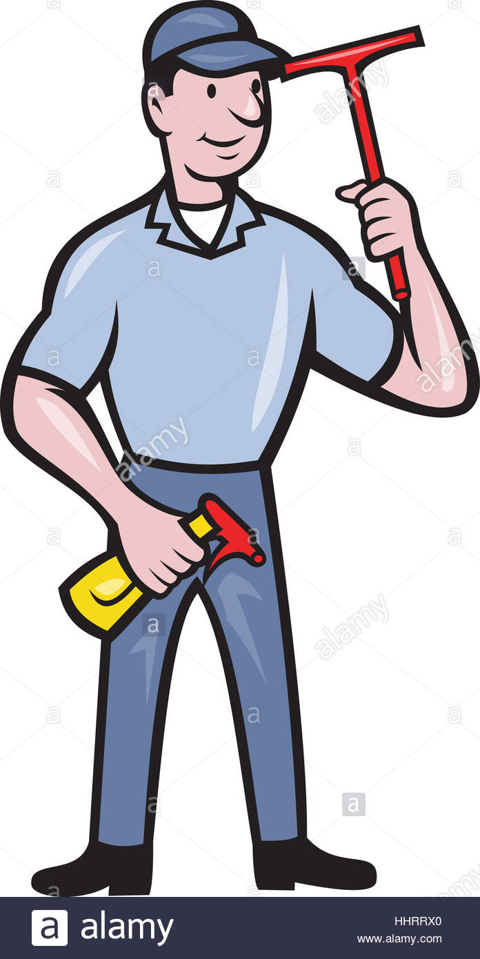 Window Cleaner Cartoon Stock Photos & Window Cleaner Cartoon Stock ...