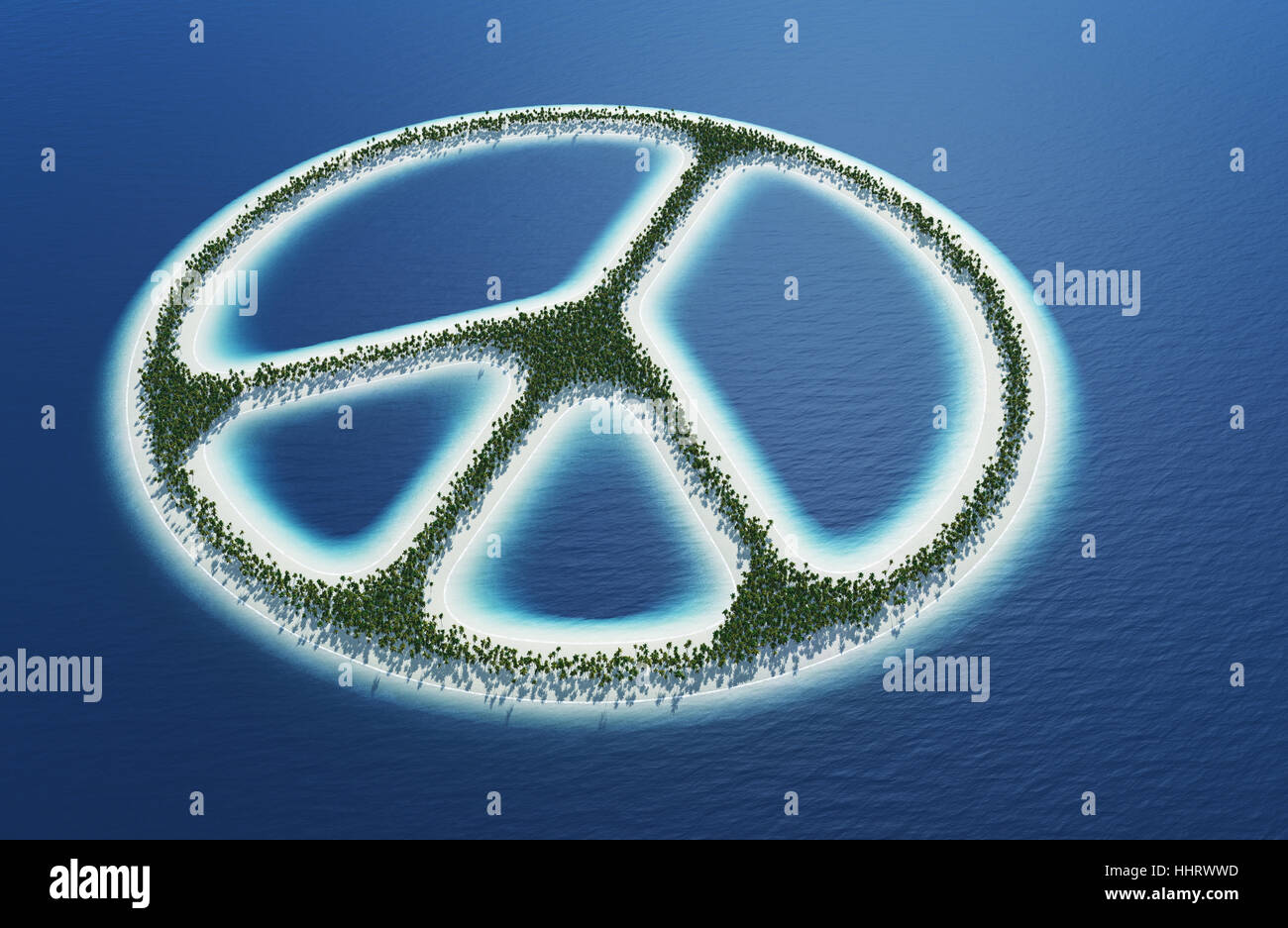 peace sign - island concept 4 Stock Photo - Alamy