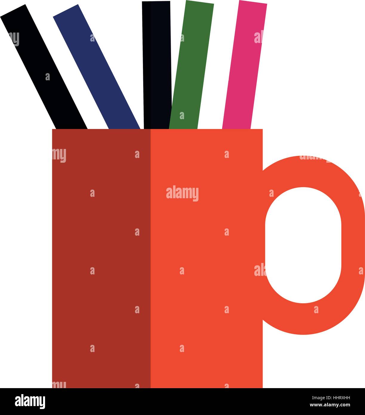 Pens markers pencils in Stock Vector Images - Alamy