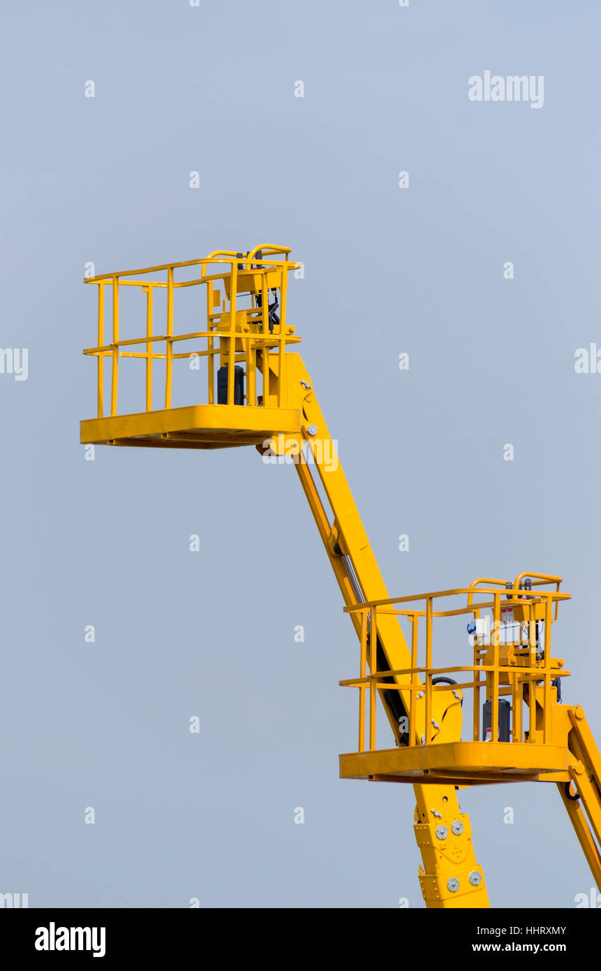 elevator, lift, buildings, firmament, sky, colors, colours, yellow ...
