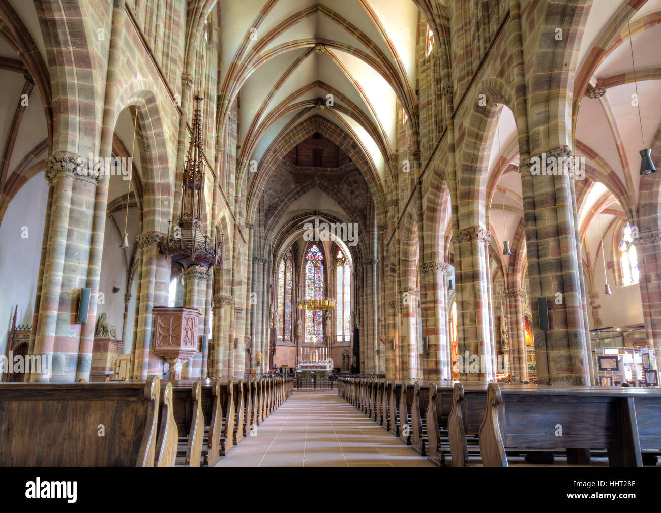 church, france, chorus, building, religion, church, interior, france ...