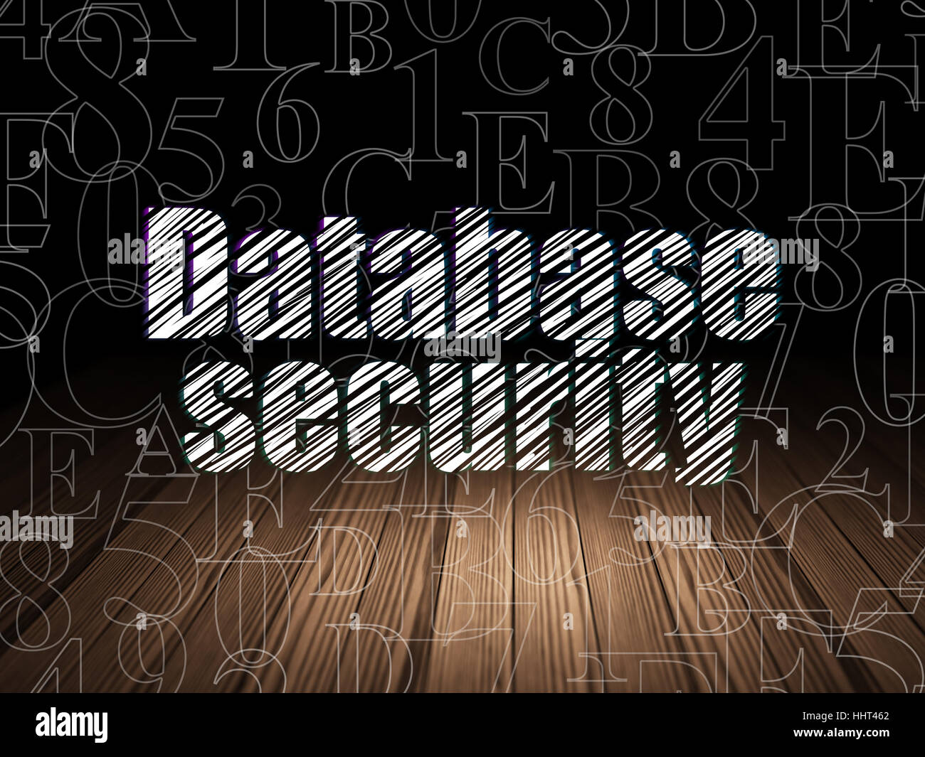 Safety concept: Database Security in grunge dark room Stock Photo - Alamy